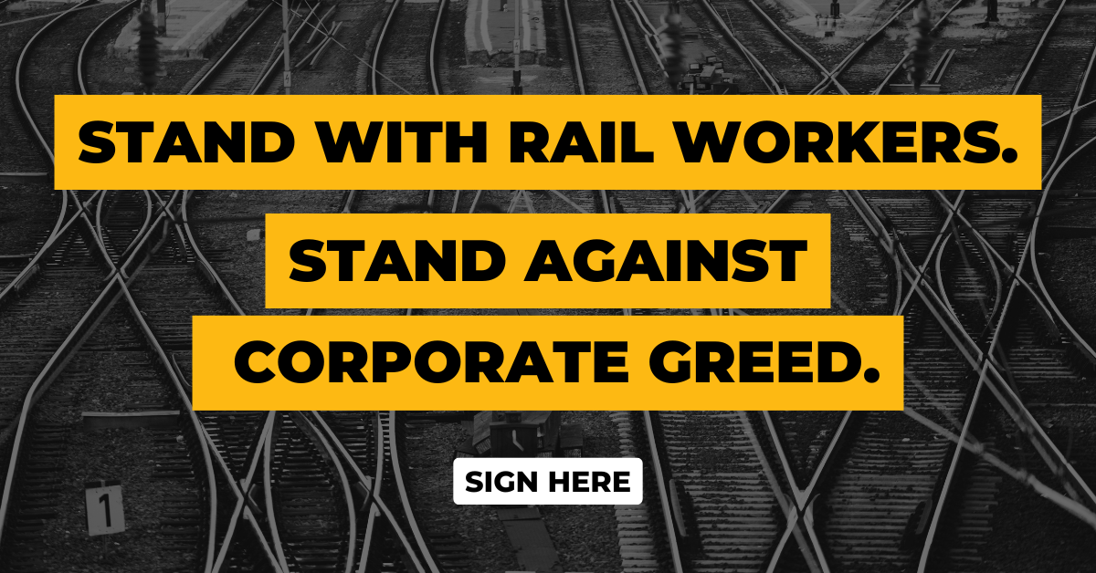 Stand with rail workers. Stand against corporate greed. « Canada's NDP