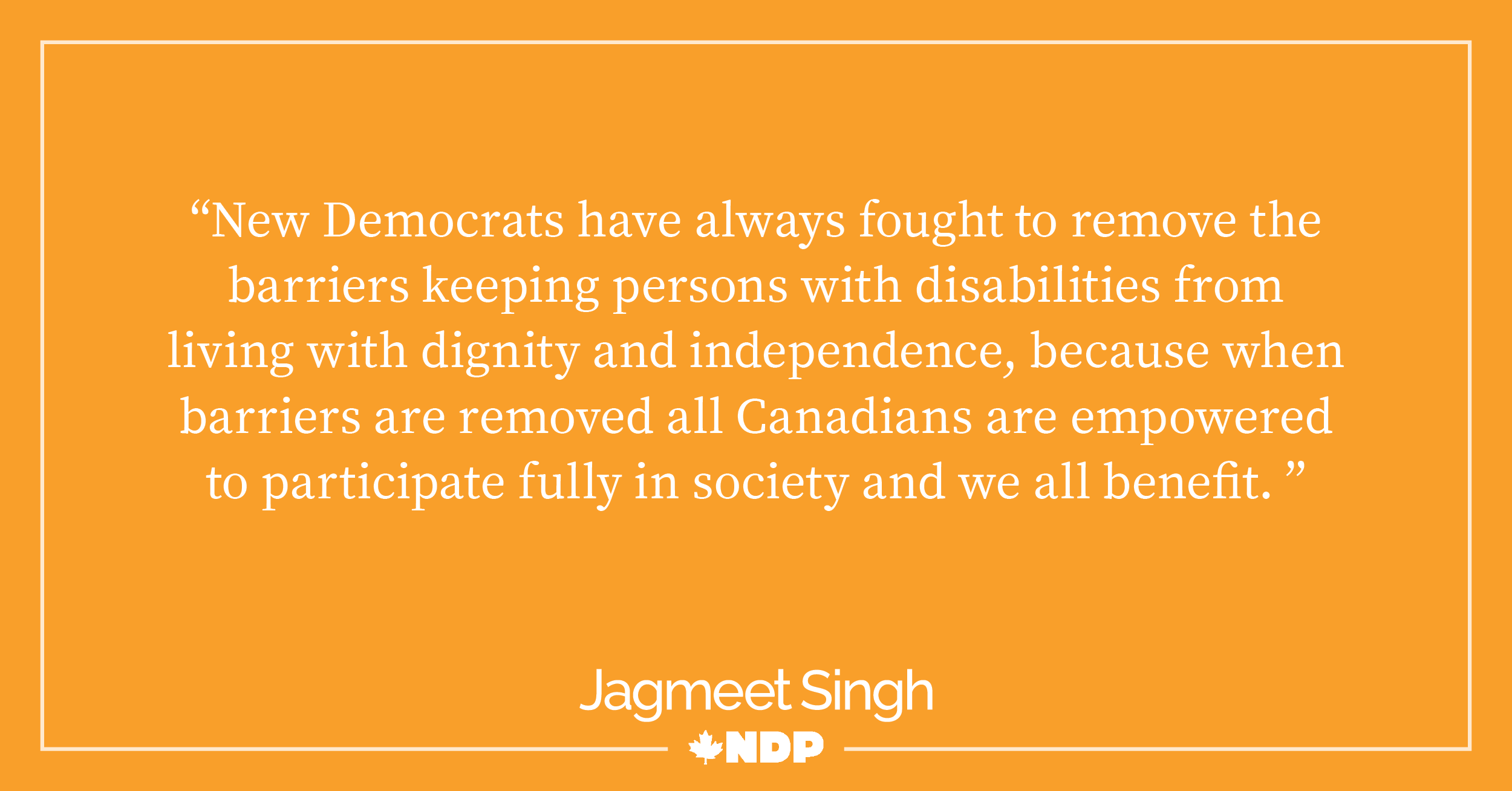 NDP Statement on International Day of Persons with Disabilities ... NDP Statement on International Day of Persons with Disabilities ...