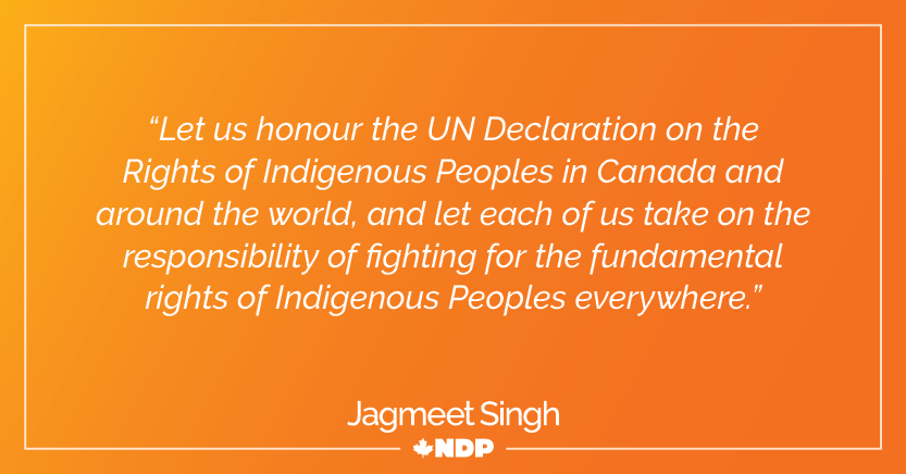 NDP Statement on the International Day of the World’s Indigenous ...